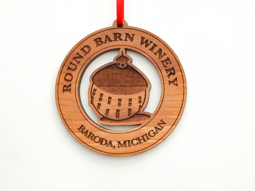 Round Barn Winery Logo Ornament – Nestled Pines