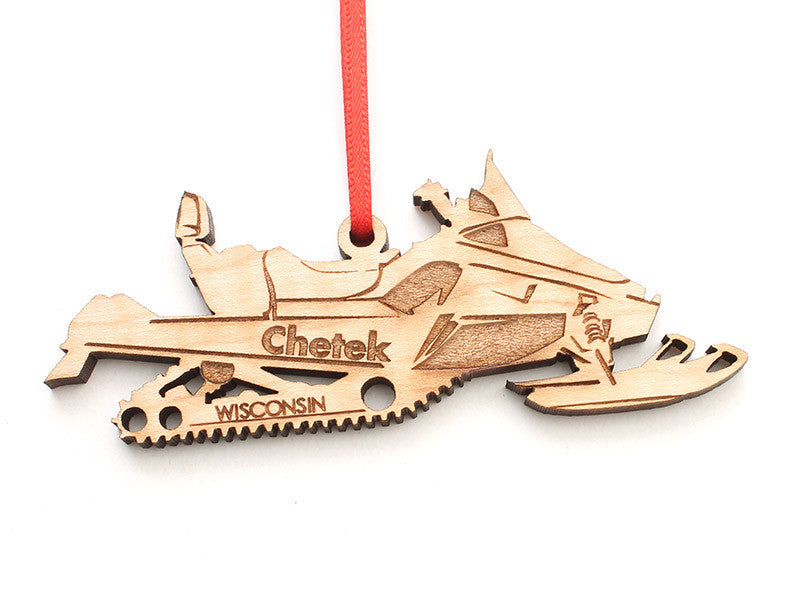 Lucky Day Custom Snowmobile Ornament ND – Nestled Pines